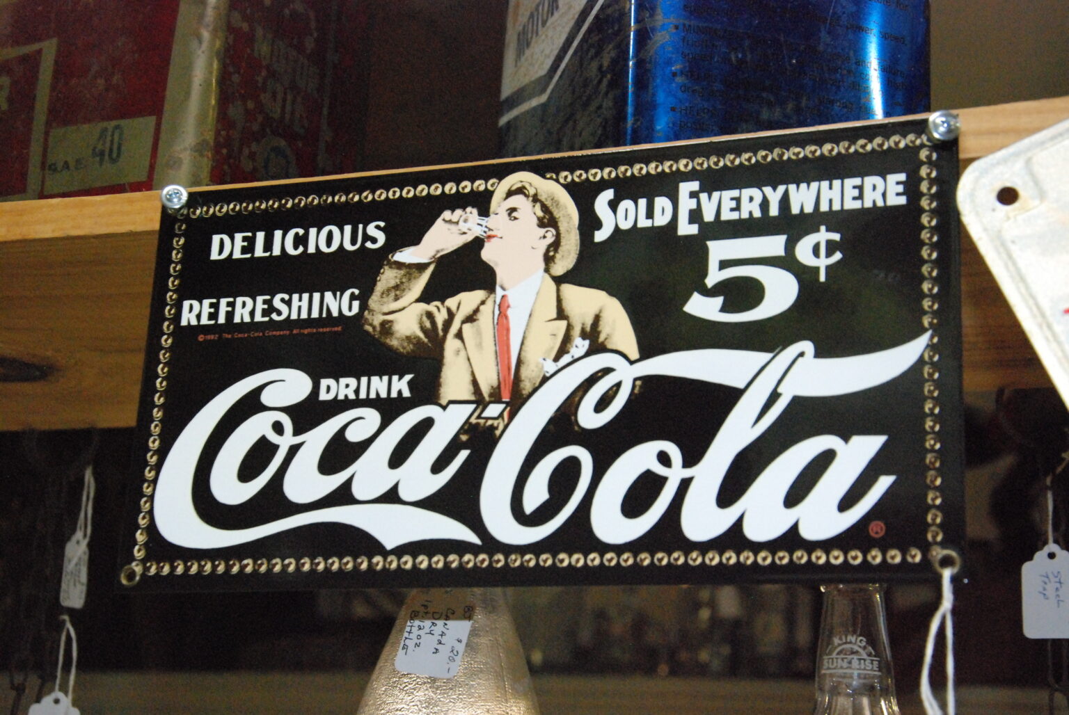 Porcelain Cola Sign – Sweetwater Antiques